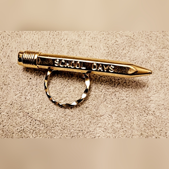 detti | Jewelry | Detti Detti Gold Tone Pencil School Days Brooch ...